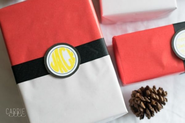 DIY Pokemon Gift Wrap & Pokemon Gift Ideas - Carrie Elle
