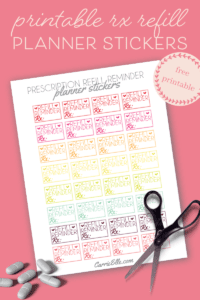 Printable Prescription Reminder Stickers for Your Planner - Carrie Elle
