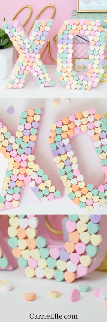 DIY Candy Heart XO Craft - Carrie Elle