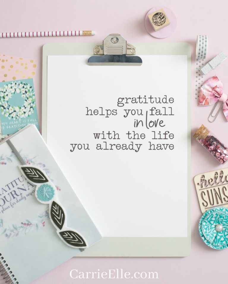 Printable Gratitude Planner Stickers - Carrie Elle