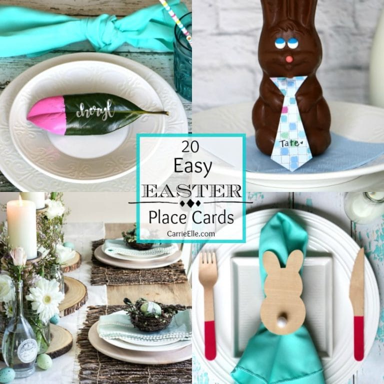 20 Easy Easter Place Cards - Carrie Elle