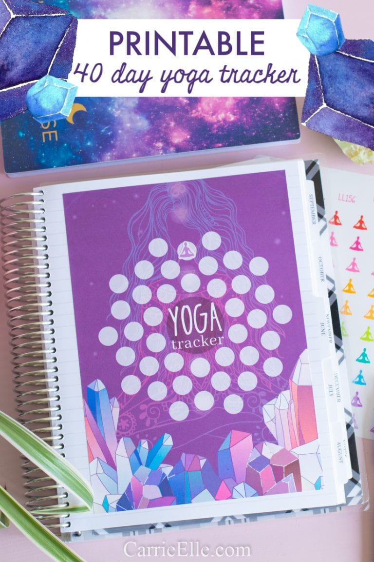Printable 40 Day Yoga Tracker - Carrie Elle