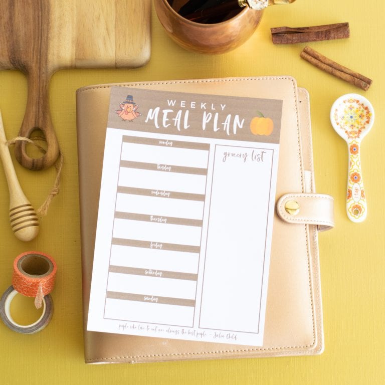Printable Seasonal Meal Planners - Carrie Elle