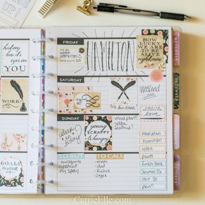 Printable Hamilton Planner Stickers - Carrie Elle