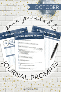 October Journal Prompts, Affirmations, and Journaling Printables ...
