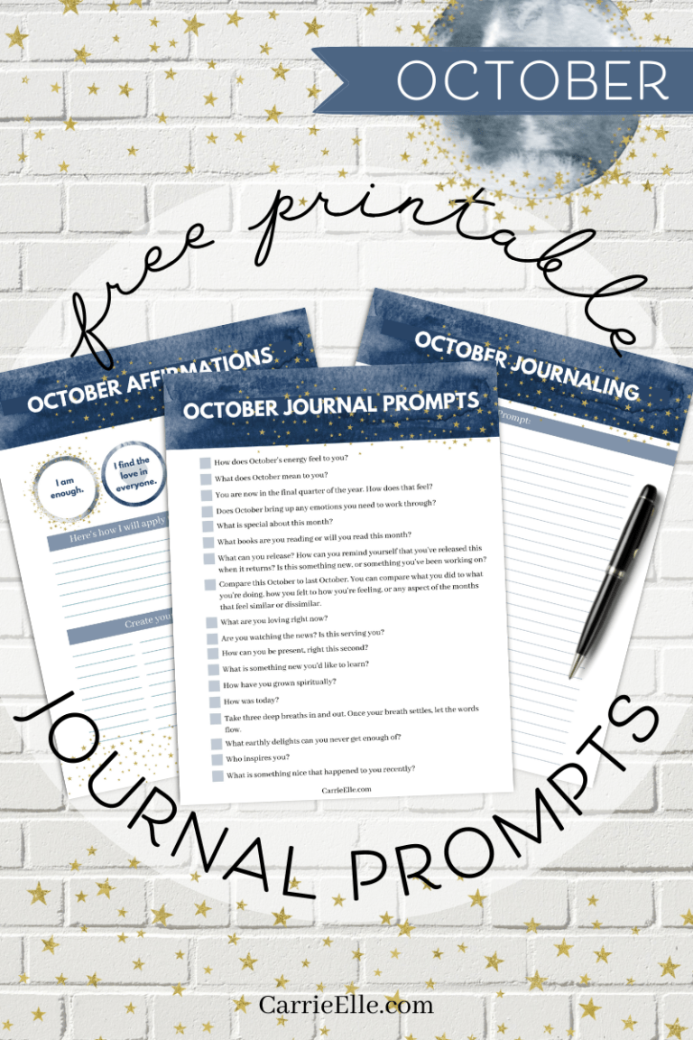 October Journal Prompts, Affirmations, and Journaling Printables ...