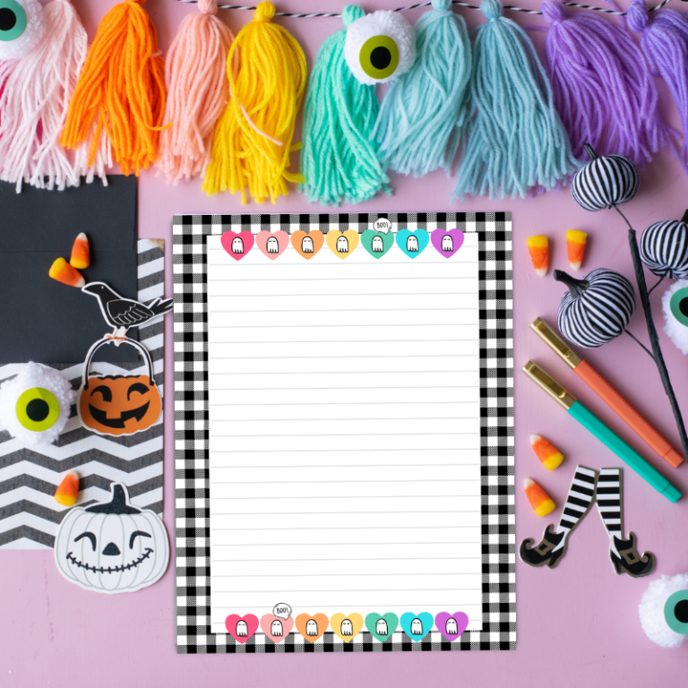 Printable Spooky Ghost Halloween Stationery - Carrie Elle