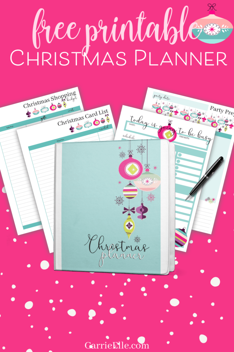 Free Printable Christmas Planner - Carrie Elle