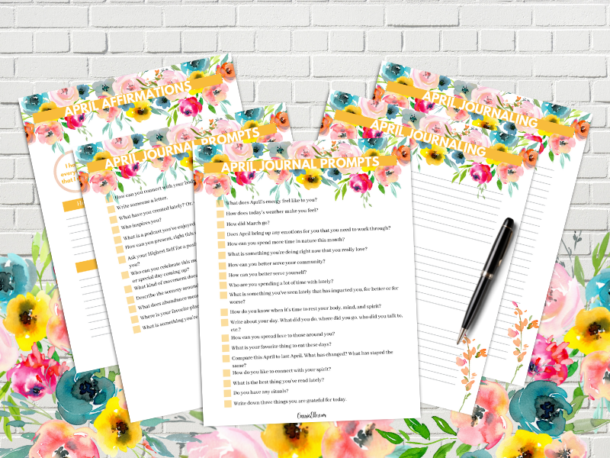 April Journal Prompts, Affirmations, and Printables - Carrie Elle