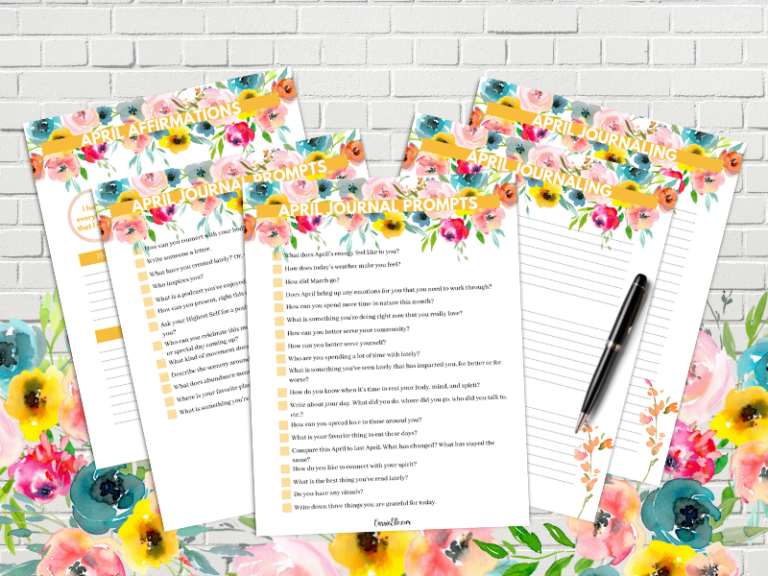 April Journal Prompts, Affirmations, and Printables - Carrie Elle