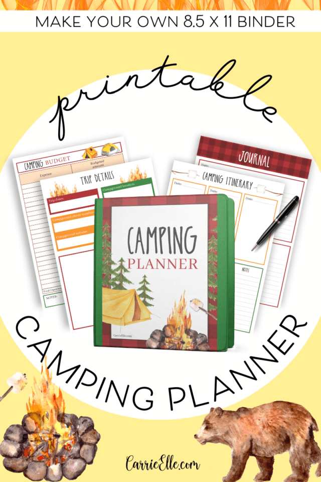 8.5x11 Printable Camping Planner - Carrie Elle