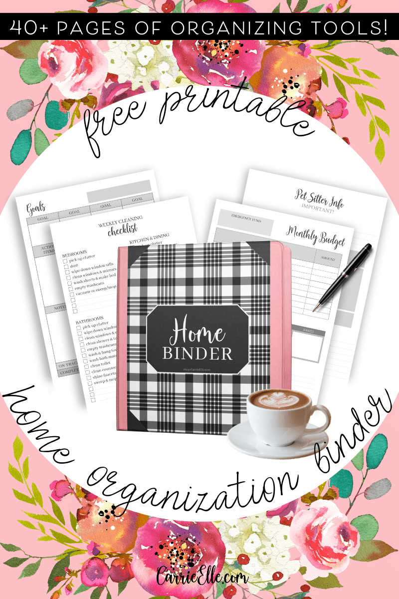 Free Printable Home Binder with 40+ Pages of Home Organization Tools ...