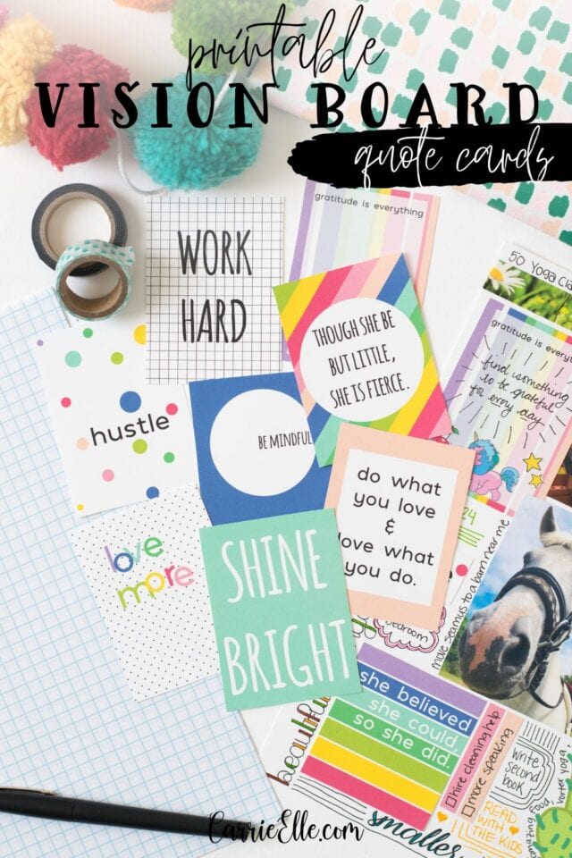 Change Your Life with These Free Vision Board Printables - Carrie Elle
