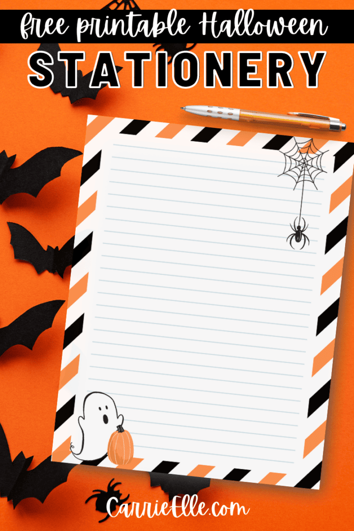 Printable Spooky Ghost Halloween Stationery - Carrie Elle