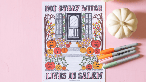 Printable "Not Every Witch Lives in Salem" Coloring Page - Carrie Elle