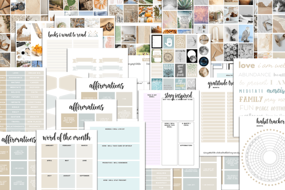 Free Printable Vision Board Kit - Carrie Elle