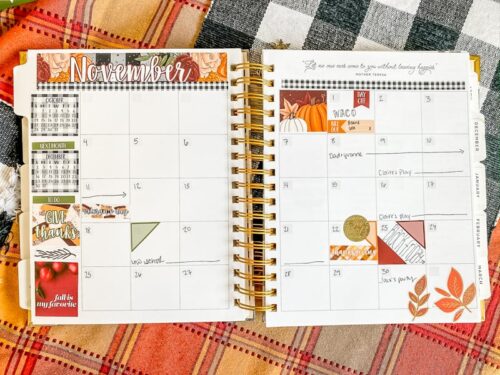 November Planner Inspiration - Carrie Elle