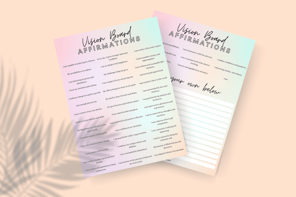 50 Vision Board Affirmations - Carrie Elle