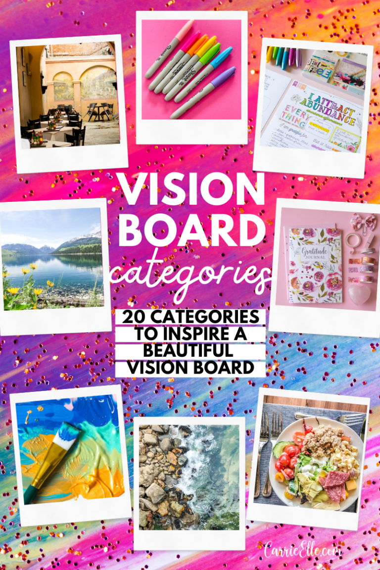 Vision Board Categories - Carrie Elle