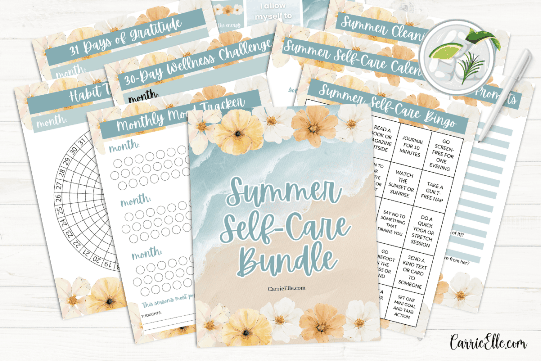 Step into Summer with this Free Self-Care Printable Bundle - Carrie Elle